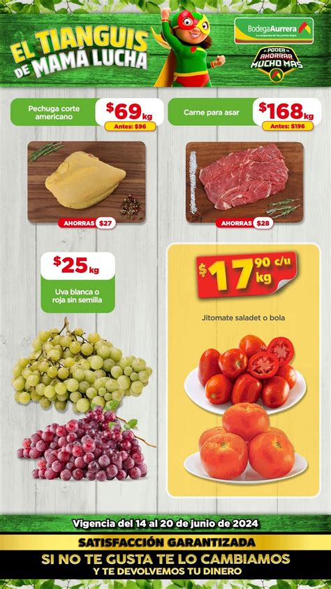 Ofertas Bodega Aurrerá Tianguis de frutas y verduras al 20 de junio 2024