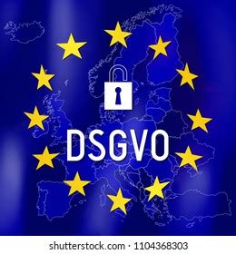 Dsgvo German Datenschutz Grundverordnung Gdpr General Data Stock Vector
