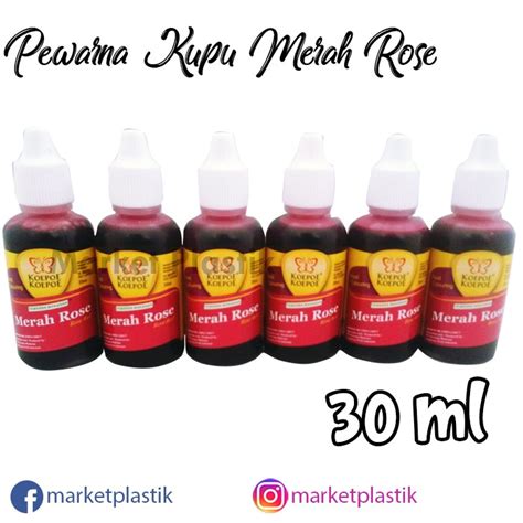 Jual Pewarna Makanan Koepoe Koepoe Merah Muda Pewarna Cair Makanan 30ml