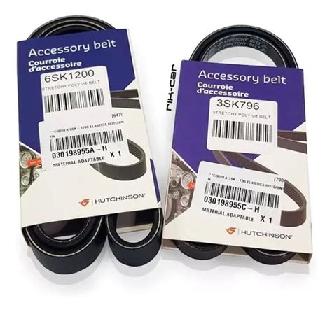 Kit Correas Poli V Elasticas Vw Fox Suran Gol Trend Voyage Envío gratis