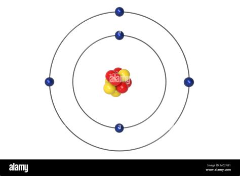 Boron Atom Bohr Model With Proton Neutron And Electron D