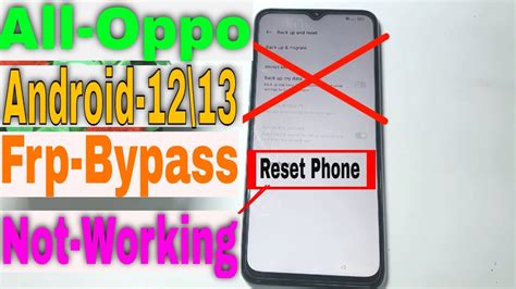 All Oppo Frp Bypass Reset Not Working Android Oppo A Cph