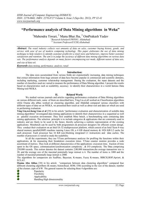 performance analysis of data mining algorithms in weka pdf