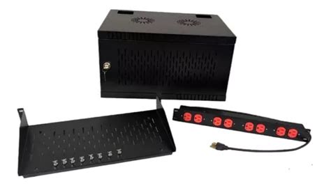 Gabinete Rack Ru Pared Con Bandeja Y Multitoma Cuotas Sin Inter S