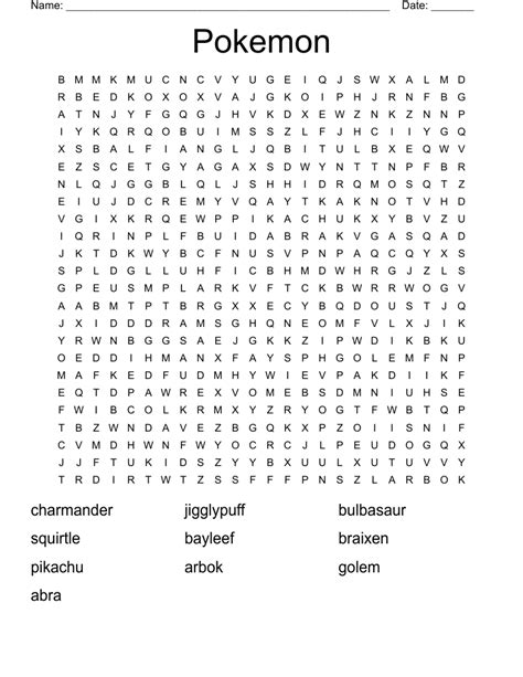 10 Best Pokemon Word Search Puzzles Printable Pdf For Free At