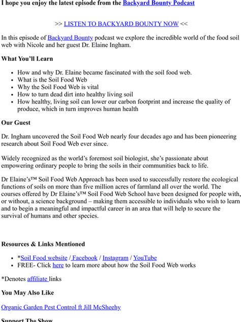 Heritage Acres Market LLC Soil Food Web And Soil Regeneration For