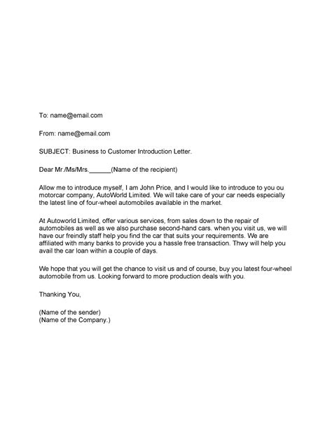 Free Business Introduction Letters Pdf Ms Word Templatelab