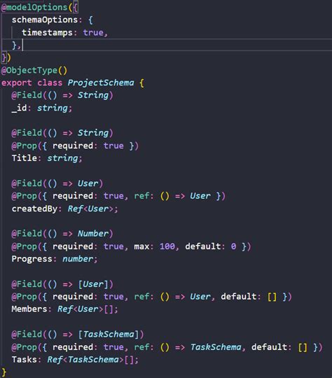 node js type graphql typegoose backend error while linking models error error prop option
