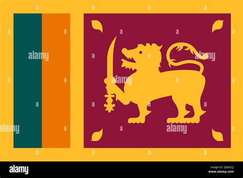 Flag Of Sri Lanka Sri Lankan National Banner And Patriotic Symbol