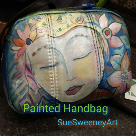 Handbag Painted By Sue Sweeney Facebook SueSweeneyArt Diy
