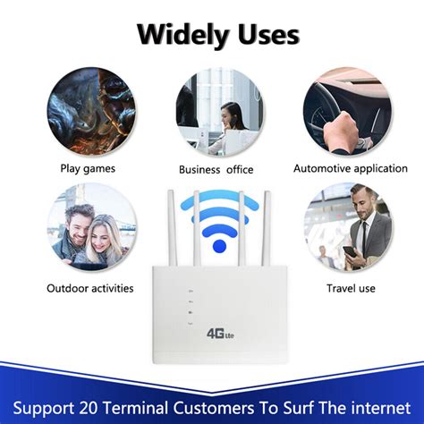 4G LTE CPE Router Modem With Sim Card Slot Wireless Hotspot For Home