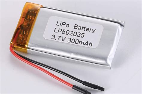Rechargeable LiPo Battery LP502035 3 7V 300mAh