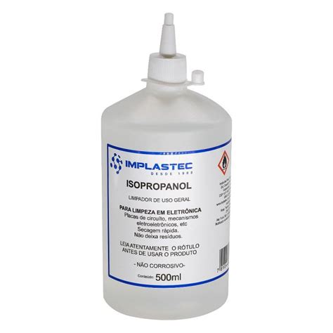 Álcool Isopropílico Isopropanol 99 8 Implastec 500ml