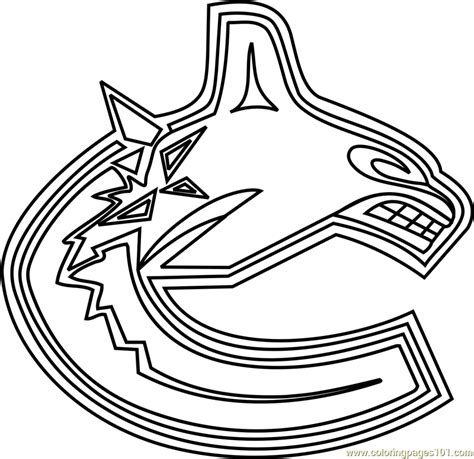 Nhl Hockey Logos Coloring Pages Sketch Coloring Page