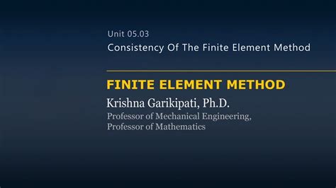 consistency of the finite element method — lesson 2 youtube