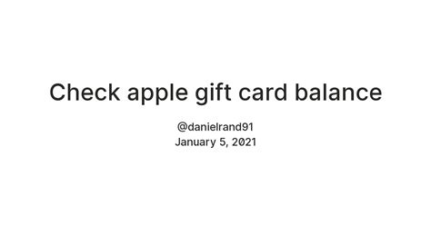 Check Apple Gift Card Balance Teletype