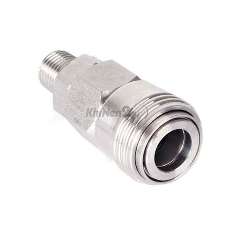 Khớp nối nhanh khí nén inox 304 cao cấp chịu áp lực cao chống rỉ sét