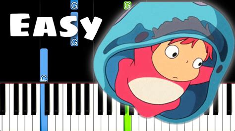 Ponyo S Theme Ponyo On The Cliff By The Sea EASY Piano Tutorial