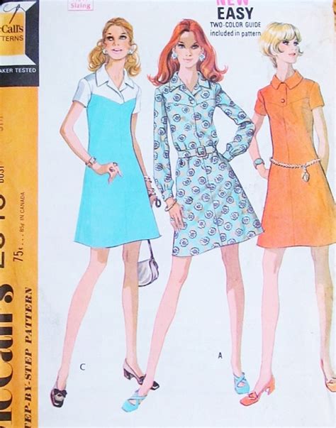 1970s RETRO Dress Pattern McCalls 2345 Three Style Versions Vintage