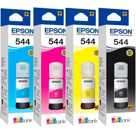Kit 4 Tintas 544 Originales Para Epson Ecotank L3160 L5190 Mercado Libre