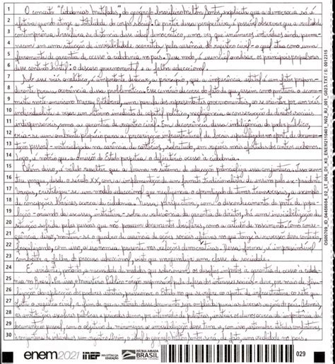 Redação nota 1000 leia 10 redações do Enem 2021