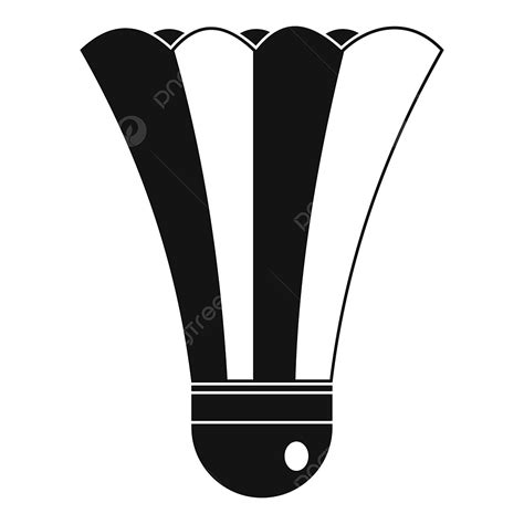 Black And White Shuttlecock Icon Simple Style Style Icons Black Icons