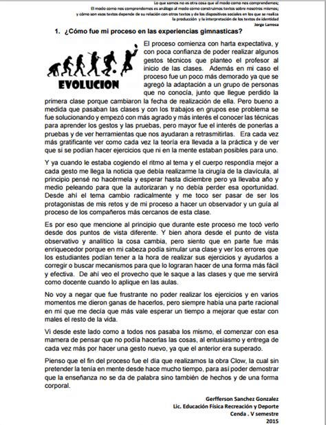 Pedagogia Y Didactica De La Gimnasia NARRATIVAS CORPORALES