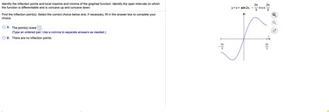 solved identify the inflection points and local maxima and