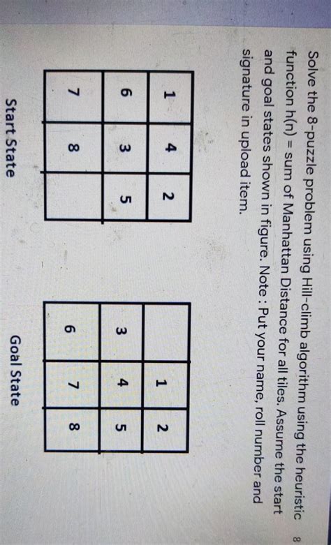 8 solve the 8 puzzle problem using hill climb