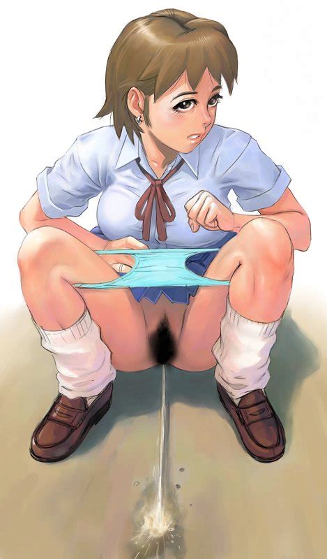 Rule 34 Censored Clothing Desperation Female Golden Shower Panties Pee Squat Outdoors Peeing