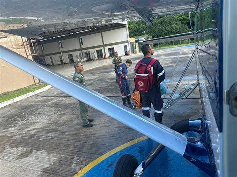 Grupamento Aéreo da PM e SAMU transportam dois pacientes de Campo
