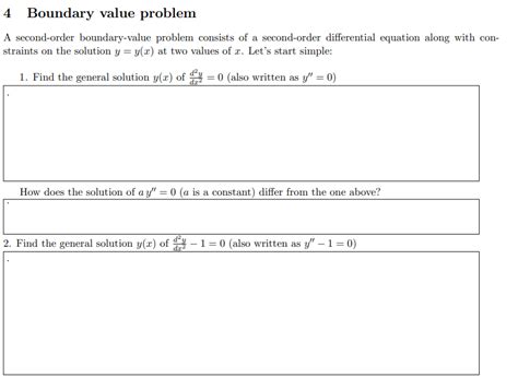 solved 4 boundary value problem a second order
