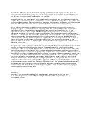 Tpoc 1 DQ 1 Docx Describe The Difference In Roles Between Leadership