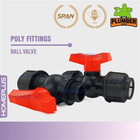 Homeplus HDPE PP Sirim Span Ball Valve Poly Fittings Pipe Connector