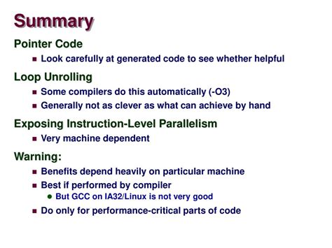 code optimization ii machine dependent optimizations ppt download