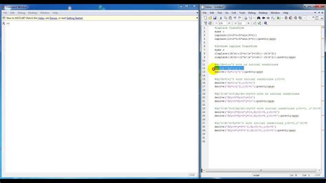 matlab tutorial laplace inverse laplace differential equation youtube
