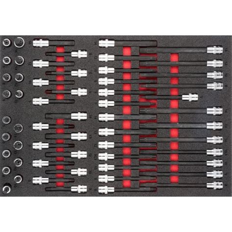 Millmatpro Module douille 1 2 XZN Ribe 62 pièces Servante