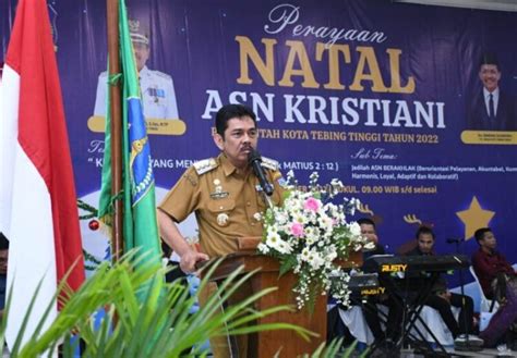 Hadiri Natal ASN Pemko Tebing Tinggi Pj Wali Kota Ingatkan ASN