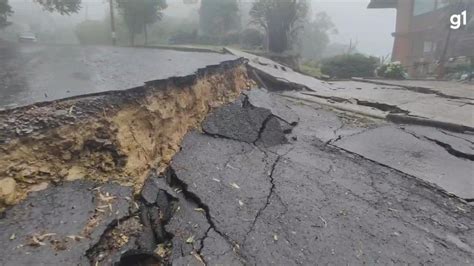 Bairros são evacuados após fendas gigantes aparecerem em Gramado RS