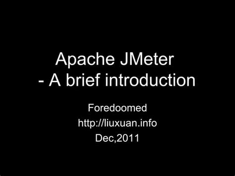 apache jmeter intro load testing tool explained ppt