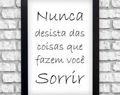 Quadro Decorativo Frase Motivacional Nao Desista 60x40 Cm Elo7