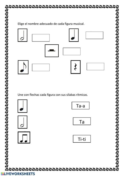 Ficha De Figuras Musicales Fichas Figuras Musicales Notas Musicales