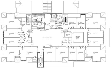 The Floor Plan For An Office Building With Multiple Floors And