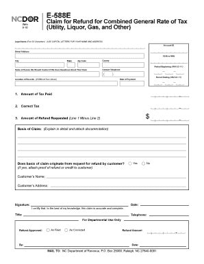 Fillable Online Dor State Nc Ncdor Publishes New Form E E Dor