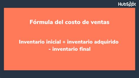 Qué es el costo de ventas cómo calcularlo y ejemplos