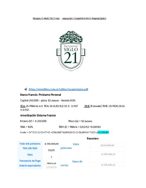 Trabajo Práctico N3 Analisis Cuantitativo Financiero TRABAJO