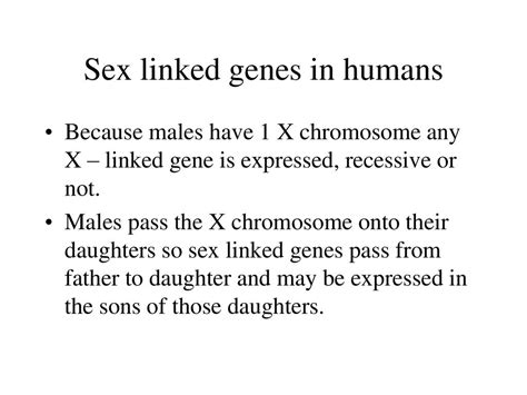 sex linked inheritance ppt download