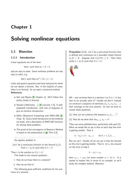 solving nonlinear equations