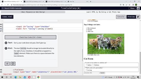 Learn Html By Building A Cat Photo App Step Html Css The