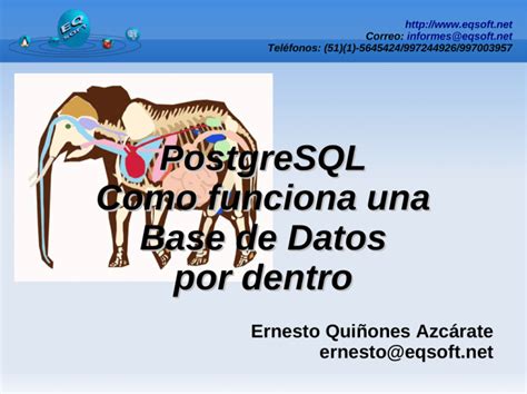 postgresql como funciona una base de datos